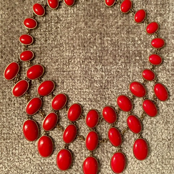 Cache | Jewelry | Cache Red Fashion Necklace | Poshmark